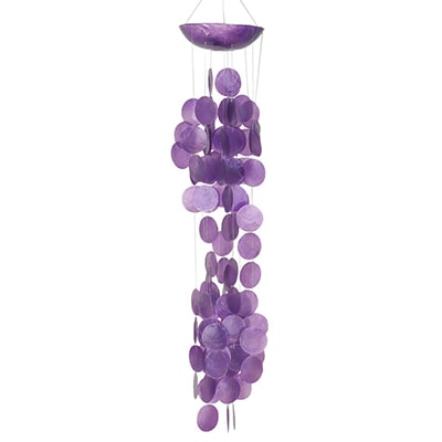 Purple Capiz Shell Wind Chime - Globe Imports
