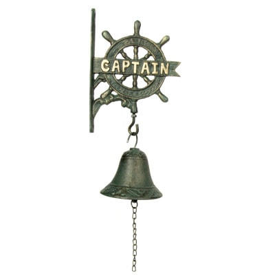 Captain's Wheel Wall Bell - Globe Imports