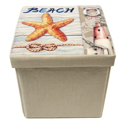 Starfish Beach Cloth Storage Box - Globe Imports