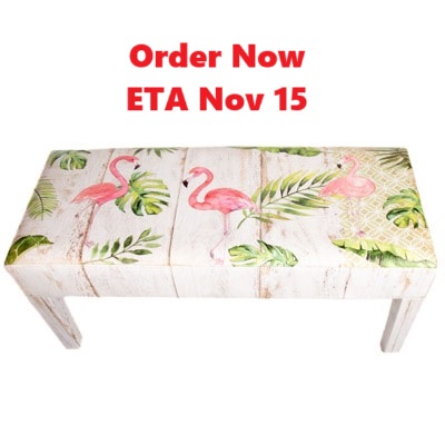 Flamingos Bench - Globe Imports