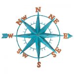 27 Inches Wide Metal Compass Rose Wall Decor - Globe Imports