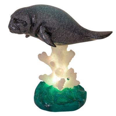 Manatee on Light Up Coral - Globe Imports