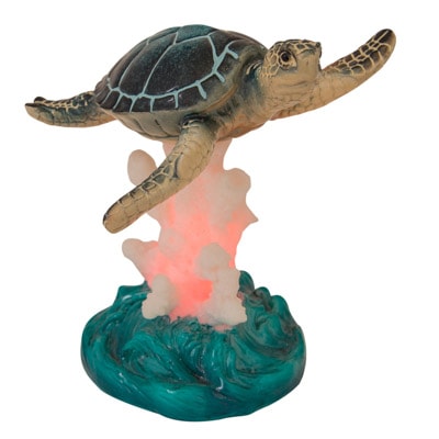 Sea Turtle on Light Up Coral - Globe Imports