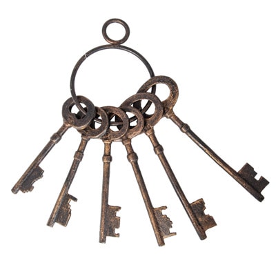 Antique Style Keys on Ring - Globe Imports