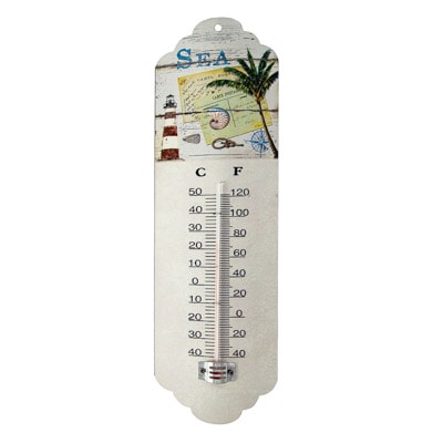 Metal Wall Sea Thermometer - Globe Imports