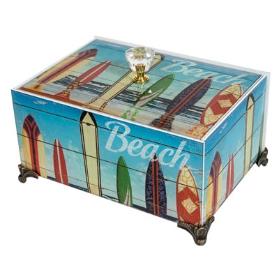 Wood and Glass Surfing USA Box - Globe Imports