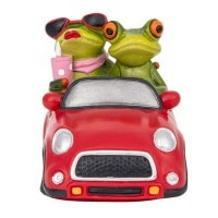 Frog Couple in Red Car - Globe Imports