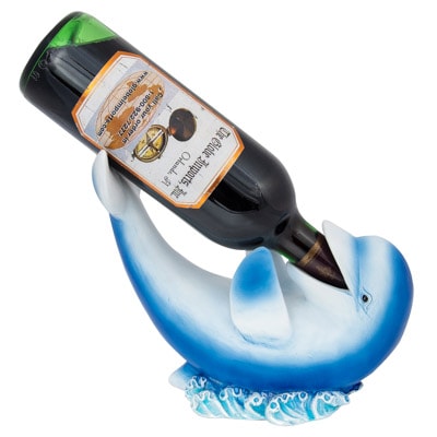Drinking Dolphin Wine Bottle Holder - Globe Imports