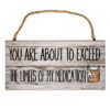 Exceed Medication Sign - Globe Imports