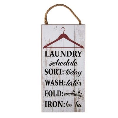 Laundry Schedule Sign - Globe Imports