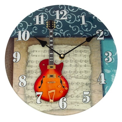 Music Theme Wall Clock - Globe Imports