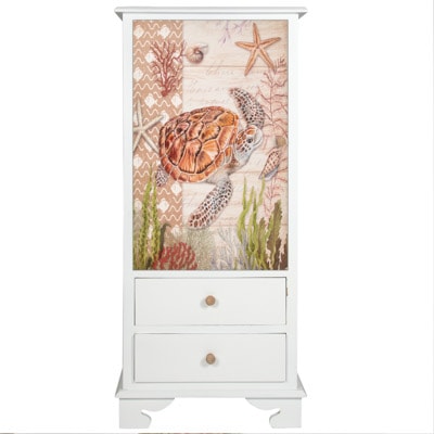 Sea Turtle Cabinet - Globe Imports