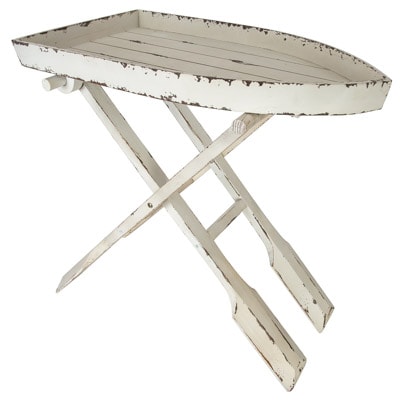 Wooden Boat and Oars Table - Globe Imports