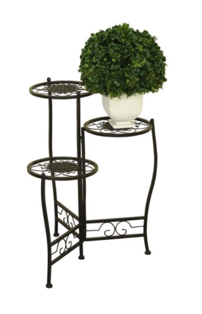 Metal Folding Triple Plant Stand - Globe Imports