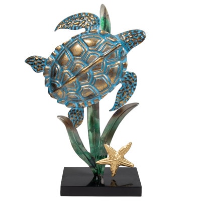 Standing Sea Turtle in Seaweed - Globe Imports