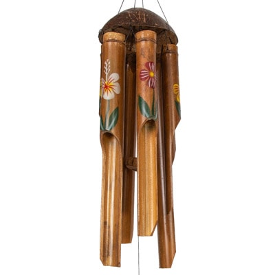 Hibiscus Flower Bamboo Chime - Globe Imports