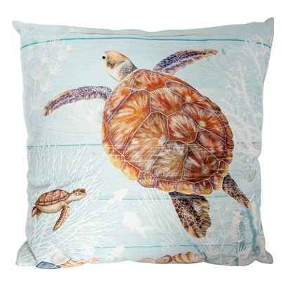 Sea Turtles Pillow - Globe Imports