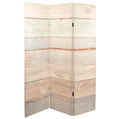 Wood Look Linen Screen - Globe Imports