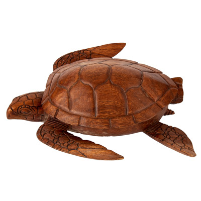 Carved Wood Turtle Box - Globe Imports