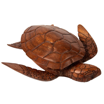 Carved Wood Turtle Box - Globe Imports