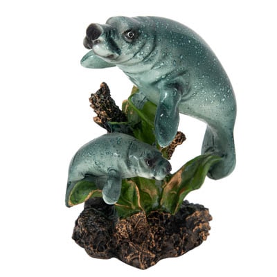 Swimming Manatees Figurine - Globe Imports