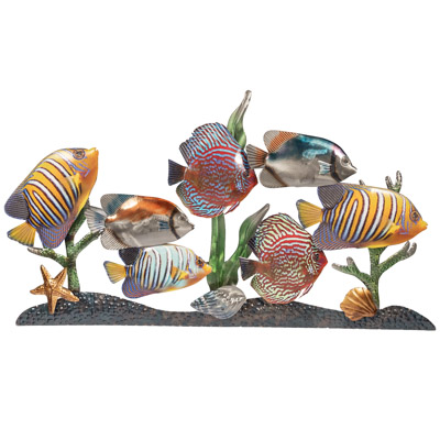 43 Inches Wide x 23 Inches High wide Tropical Fish Wall Decoration ...