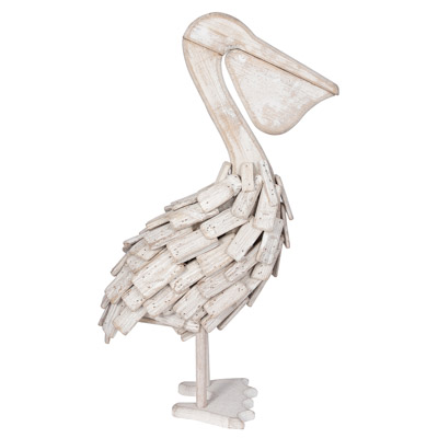 22 Inches High Decorative Driftwood Pelican - Globe Imports