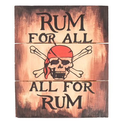 Pirates Rum Sign - Globe Imports