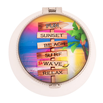 Beach Signs Trinket Box - Globe Imports