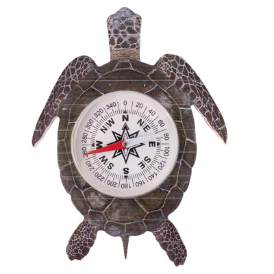 Wooden Turtle Compass - Globe Imports