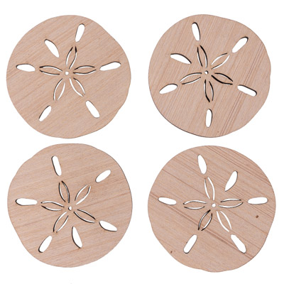 Set of Four Sand Dollar Coasters - Globe Imports
