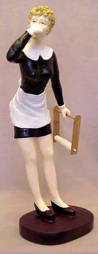 Polyresin Toilet Paper Maid - Globe Imports