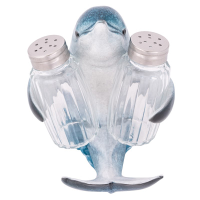 5 1/2 Inches High Dolphin Salt & Pepper Set - Globe Imports