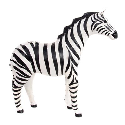 Decorative Leather Zebra - Globe Imports
