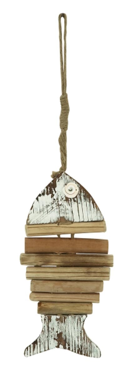 Decorative Hanging Wooden Fish - Globe Imports