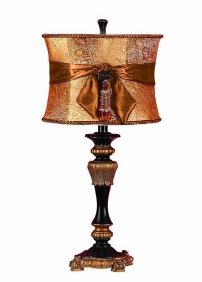Boudoir Lamp with Bow Shade - Globe Imports