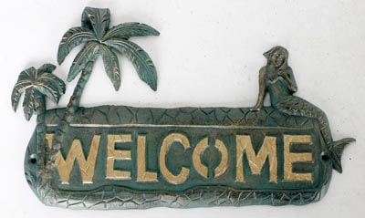Island Welcome Plaque - Globe Imports