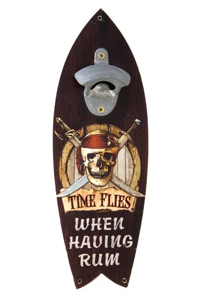 Pirate Surfboard with Bottle Opener - Globe Imports