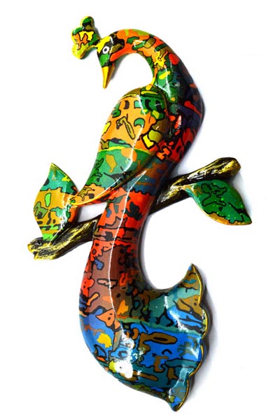 Peacock Wall Decoration Globe Imports