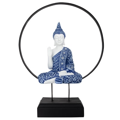 Protection Buddha Figurine in Ring - Globe Imports